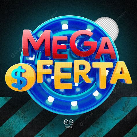Mega Oferta Selo 3D Para Composição PSD Editável download Designi
