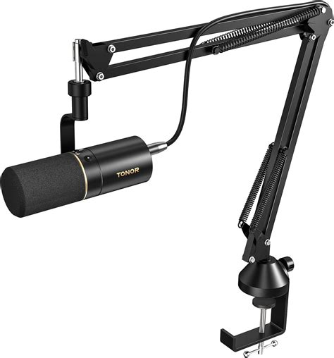 TONOR Micrófono Dinámico USB XLR para PC con Brazo Soporte Profesional