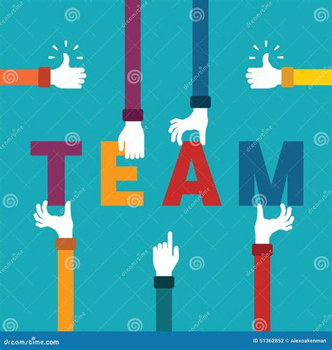 Vector Concept Of Creative Teamwork Stock Vector Illustration Of