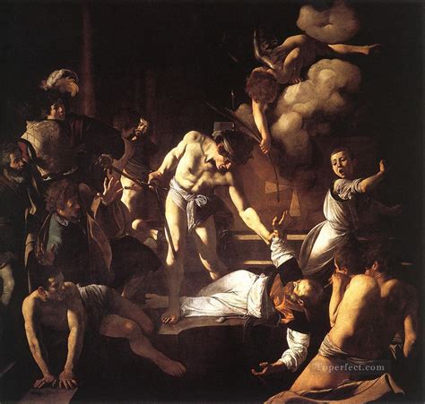 The Martyrdom Of St Matthew Caravaggio Nude Painting In Oil For Sale