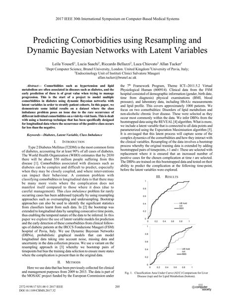 pdf predicting comorbidities using resampling and dynamic bayesian networks with latent variables