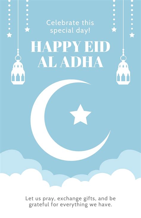 Modern Eid Al Adha Poster In Illustrator PSD Pages Word Publisher