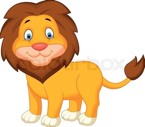 Cute Lion Cartoon Stock Vector Colourbox