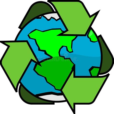 Earth Global Recycling Green Planet Stock Illustration Illustration