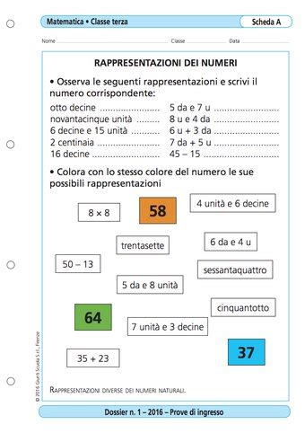 Prove D Ingresso Matematica Classe 3 Raccolta Giunti Scuola