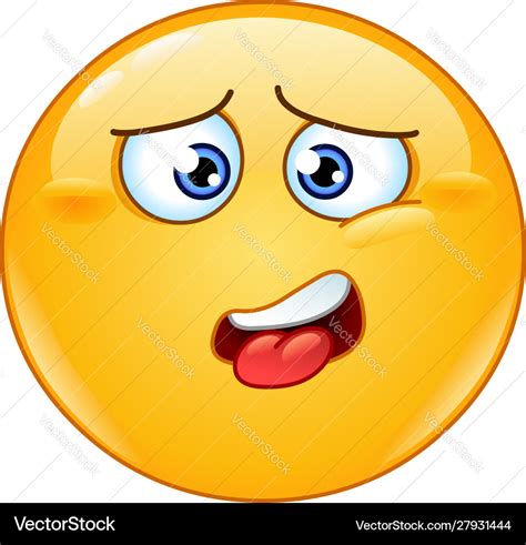 Drained Emoticon Royalty Free Vector Image Vectorstock