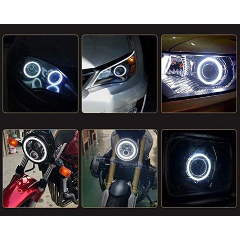 Angel Eyes Olhos De Anjo Led Cob Luz Branca V W Para Carro Moto