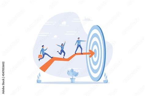 Team Target Or Achievement Teamwork Or Leadership To Lead To Achieve