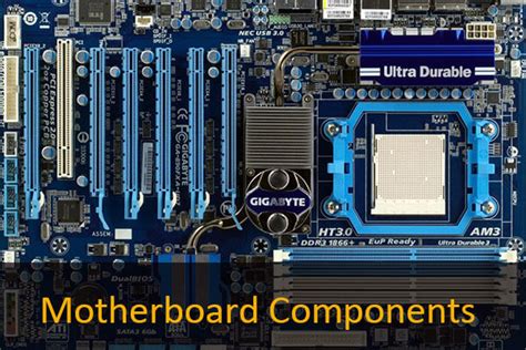 All Parts Components Of Motherboard And Their Functions With