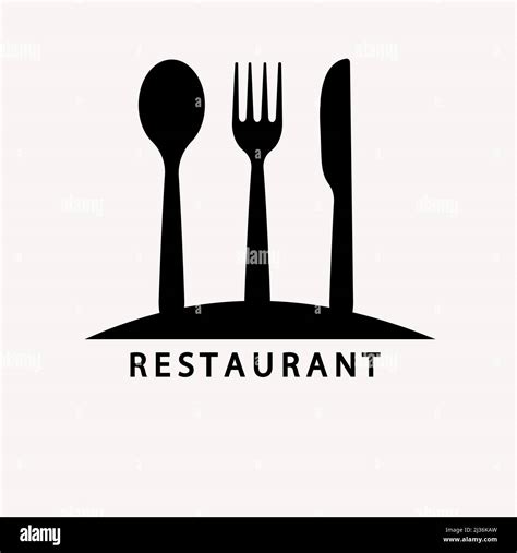 Restaurant diner vector logo dish Banque de photographies et dimages à