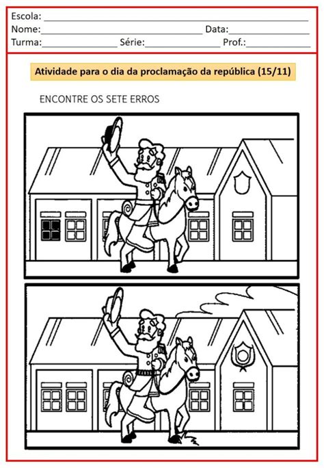 Atividades para o dia da proclamação da república 15 de novembro