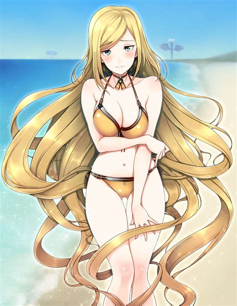 Fondos De Pantalla Ilustraci N Rubia Mar Pelo Largo Anime Chicas