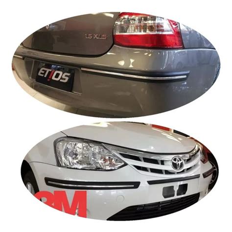 Etios Sedan Gomas De Paragolpes Y Puertas Cromo Kenny Molduraskenny