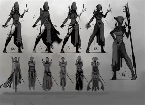 Artstation The Witch Shane Walters Vampire Character Design Sketches Sci Fi Tech Female