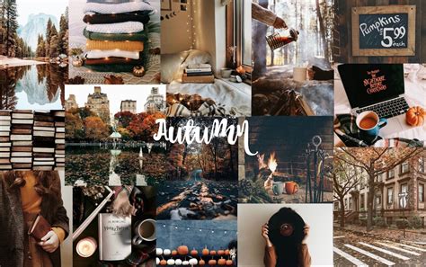 Aesthetic Autumn Collage Laptop Wallpapers Wallpaper Cave