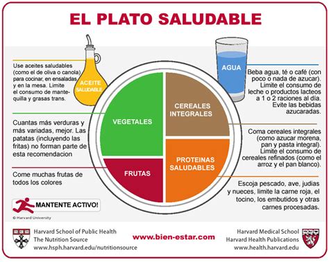 La nutrición y la salud Harvard propone un plato saludable basado en
