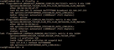 configuring freebsd network interface