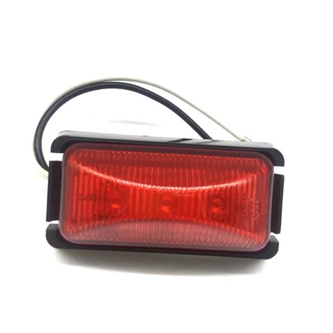 2pcs 12V Car Styling 3 LED Side Markers For Trucks Buses Amber Red
