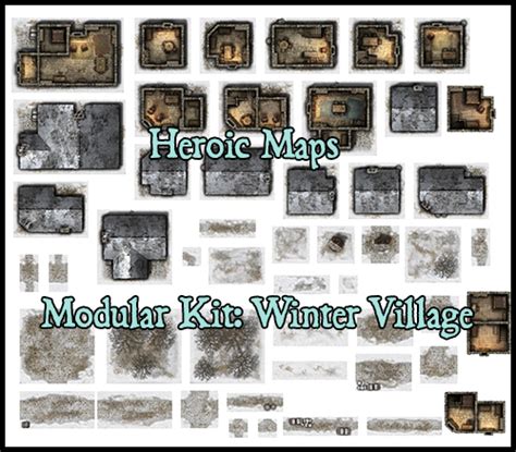 Heroic Maps Modular Kit Winter Village Heroic Maps Buildings