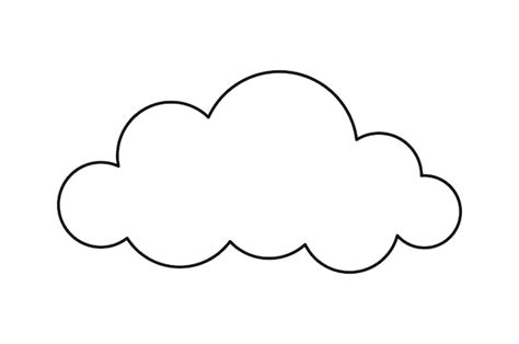 Icono de línea de nube Vector Premium