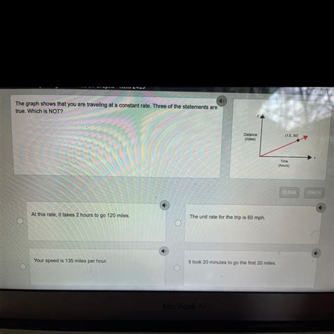 The Graph Shows That You Are Traveling At A Constant Rate Three Of The