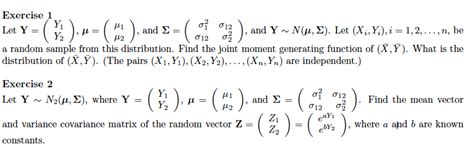 solved exercise and y ~ n μ Σ let xi y i 1 2 01