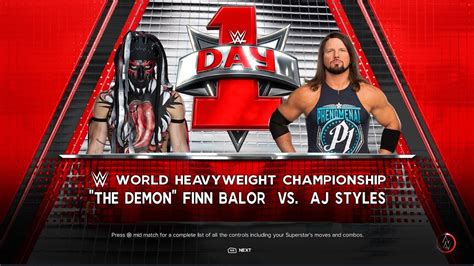 WWE 2K23 Demon Finn Balor Vs AJ Syles WWE World Heavyweight