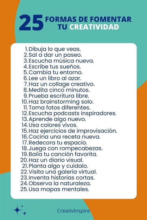 25 formas de fomentar la creatividad en 2024 Motivación para la salud