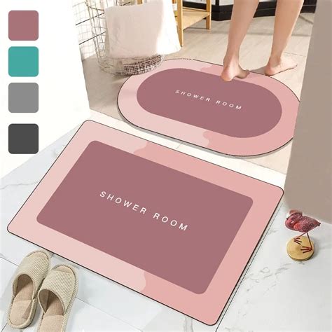 Polym Res De Bain Lea Diatomite Super Absorbants Coordonnants Tapis