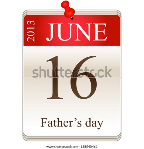 Vector Calendar Fathers Day 2013 On Stock Vector Royalty Free