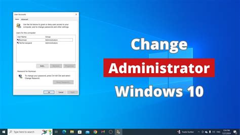 How To Change Administrator In Windows 10 YouTube