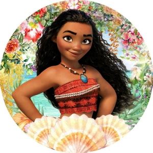 Painel Redondo Tecido Sublimado 3D Moana FRD 3771 Felicitá