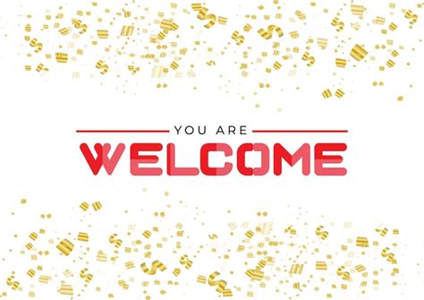 Banner De Cartel De Bienvenida Con Destellos Dorados Vector Premium