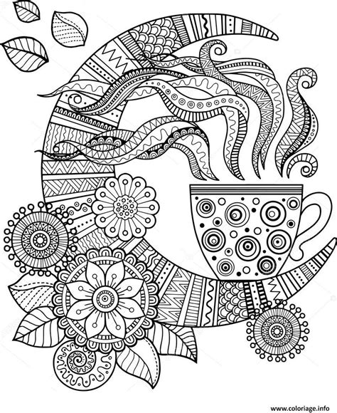 Coloriage Mandala Cafe Tasse Pour Adulte Dessin Cafe à imprimer