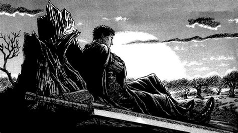 Guts Clouds Weapon Berserk Anime Men Sky Manga Sword HD