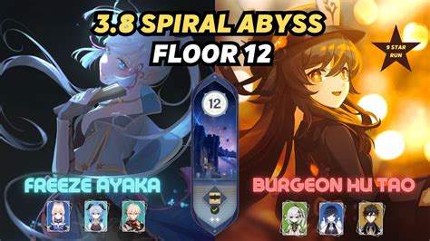 C0 Ayaka Freeze And C1 Burgeon Hu Tao 3 8 Spiral Abyss Floor 12