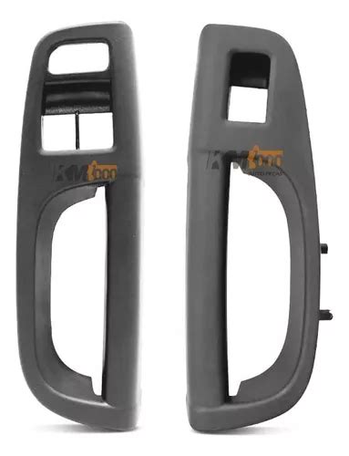 Par Puxador De Porta Dianteira Gol Voyage G5 Cinza Grafite
