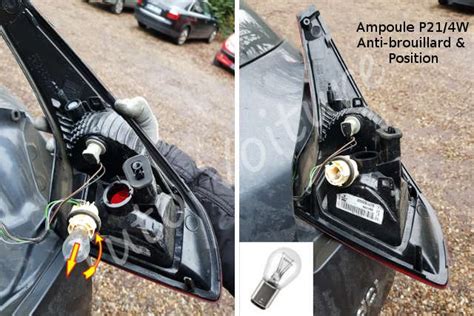 Ampoule et bloc feux arrière d une Renault Mégane Comment les changer