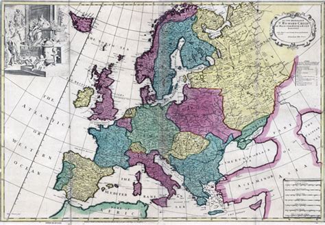 Large Detailed Old Political Map Of Europe 17xx Vidiani Maps