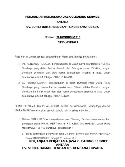 Detail Contoh Surat Penawaran Jasa Cleaning Service Koleksi Nomer 42