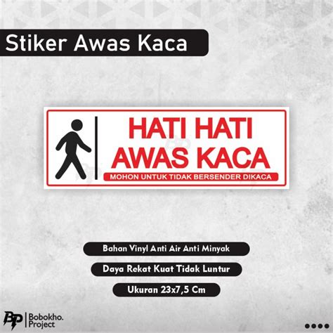 Jual Stiker Awas Kaca Sticker Hati Hati Awas Kaca Stiker Kaca
