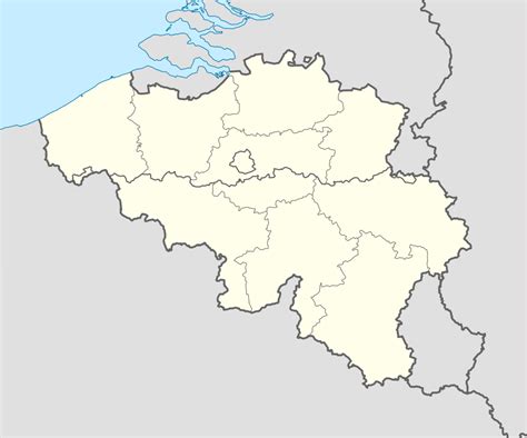 Carte vierge des régions de la Belgique en 2020 Carte vierge Carte