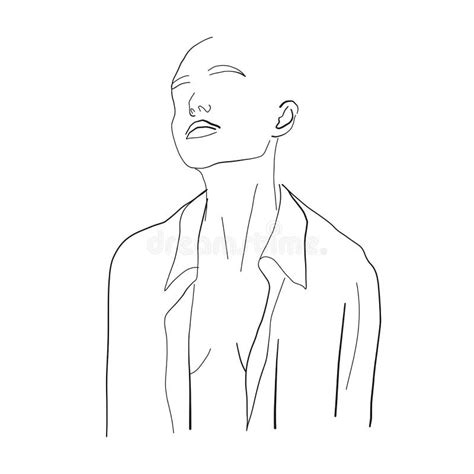 Bosquejo De Una Figura De La Mujer En Un Estilo Minimalistic Del Dibujo