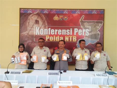 Dua Bulan Resnarkoba Polda NTB Ungkap 14 Kasus Narkoba Hukum