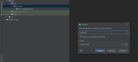 Java Unable To Change Package Name In Android Studio Stack Overflow
