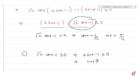 find the value of `x`in the interval `[ pi 2 3pi 2 ]`for which `sqrt 2 sin2x 1lt 2sinx sqrt