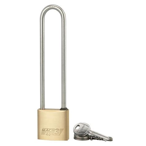 Cadenas laiton 40mm avec anse inox d6mm 3 clés nickelés mach3