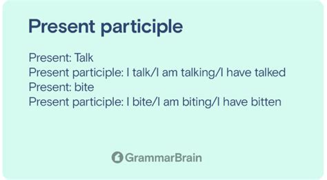 Understanding A Present Participle Definition Examples Grammar
