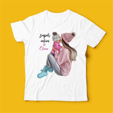 Set Tricouri Mamă Fiică model Super Mom Uniq gift ro