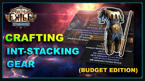 PoE 3 15 Crafting Budget Int Stacking Gear YouTube